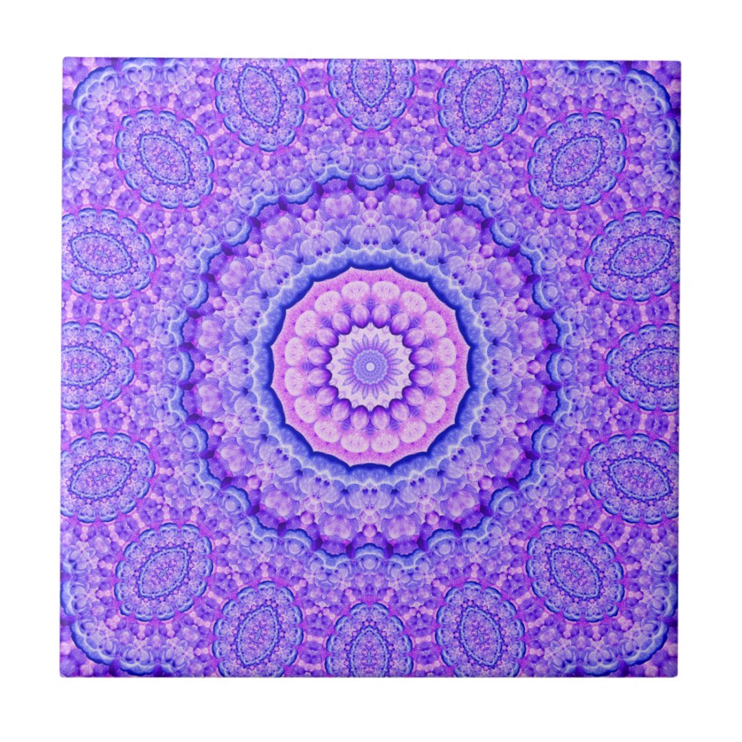 Fusion of Light Mandala Tile | Zazzle