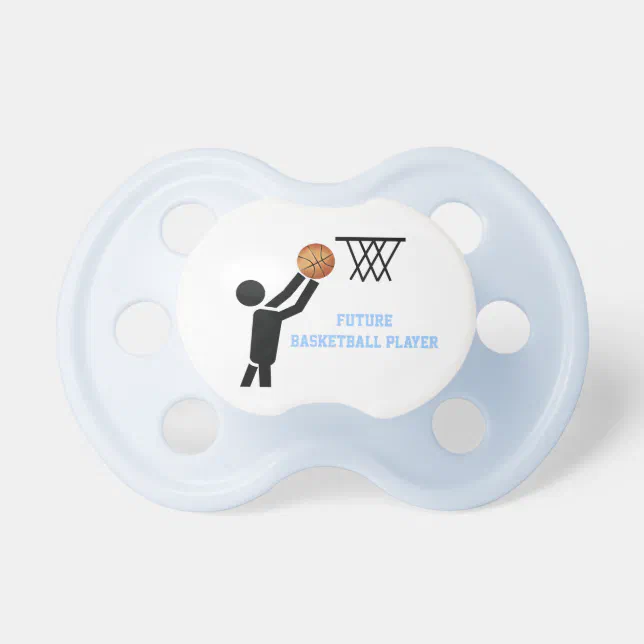 Future basketball player with ball custom pacifier | Zazzle