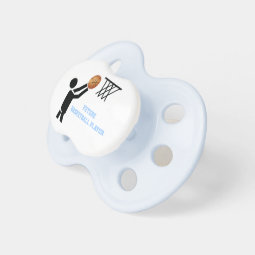 Future basketball player with ball custom pacifier | Zazzle