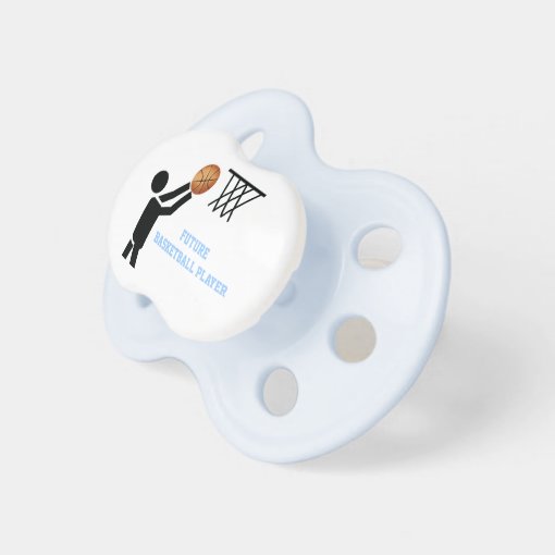 Future basketball player with ball custom pacifier | Zazzle
