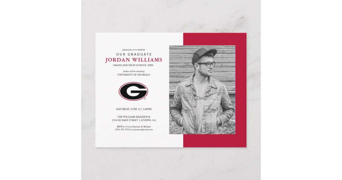 Future Georgia Grad Announcement Postcard | Zazzle