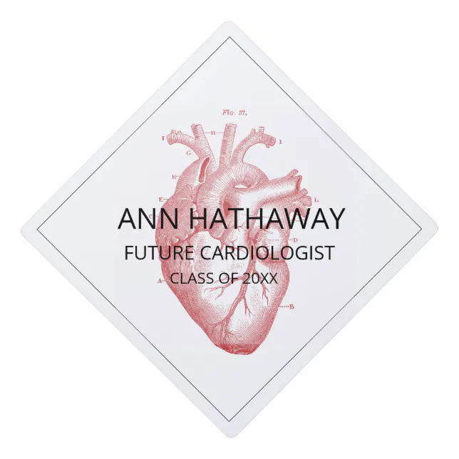 Future Graduating Doctor Anatomical Heart Graduation Cap Topper | Zazzle