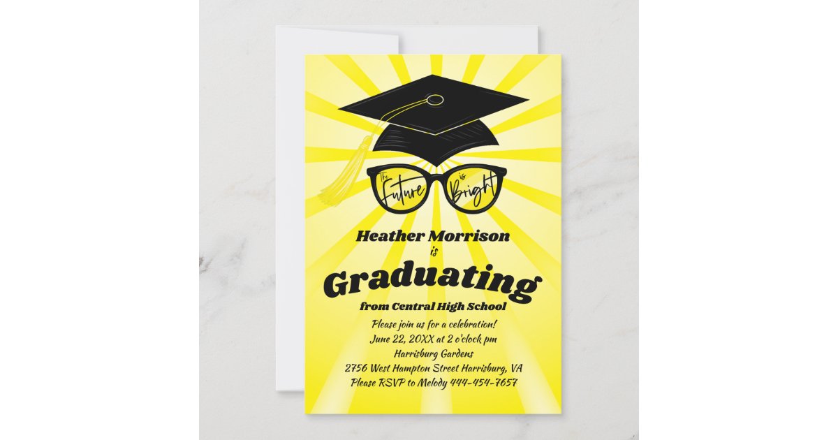 Future is Bright Graduation Party Invitation | Zazzle