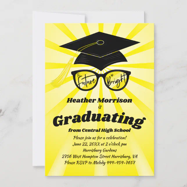Future is Bright Graduation Party Invitation | Zazzle