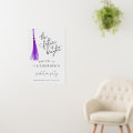 Future Is Bright Purple Grad Party Welcome Sign | Zazzle