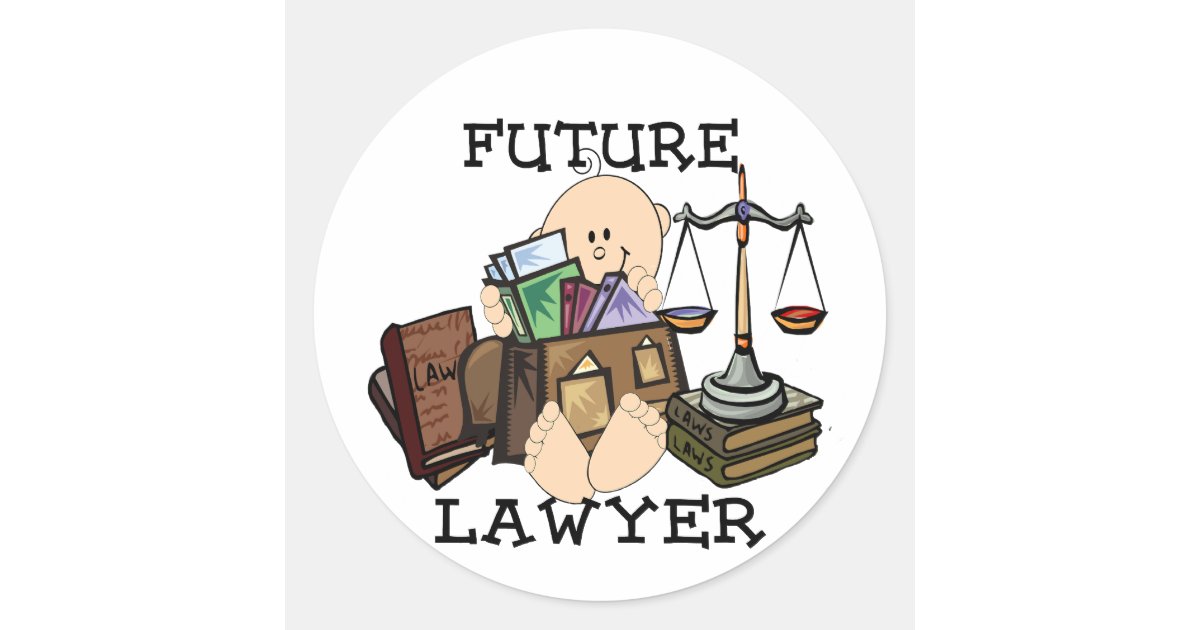 Future Lawyer Classic Round Sticker | Zazzle
