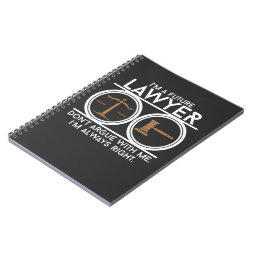 Future lawyer court law student student lawyer stu notebook | Zazzle