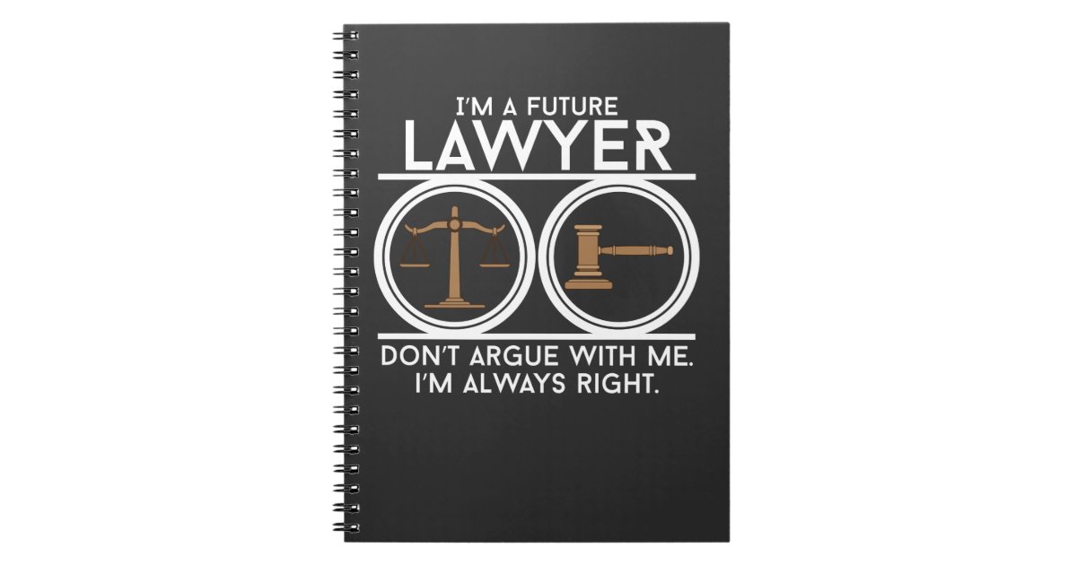 Future lawyer court law student student lawyer stu notebook | Zazzle