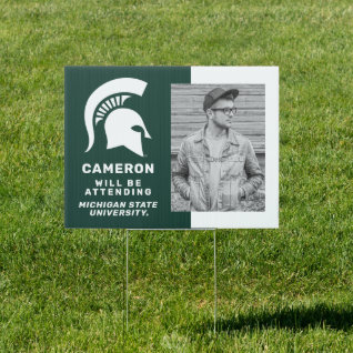 Congrats MSU Michigan State Grad - Photo Sign | Zazzle