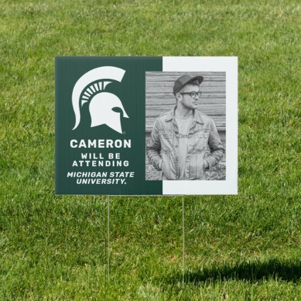 Congrats MSU Michigan State Grad - Photo Sign | Zazzle