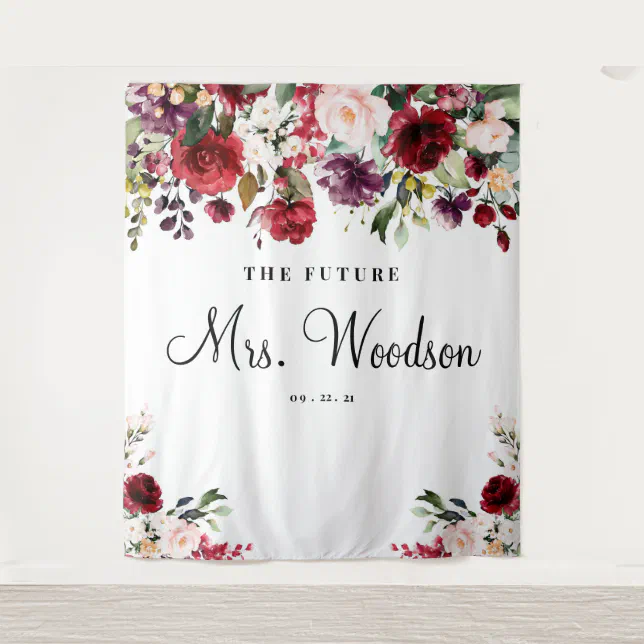 Future Mrs Bridal Shower Backdrop Photo Booth | Zazzle