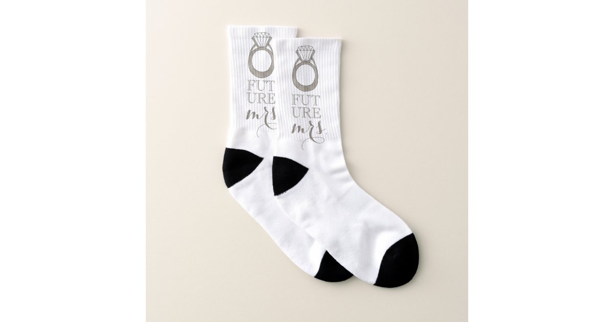 Future MRS. Bride-to-Be Diamond Engagement Ring Socks | Zazzle