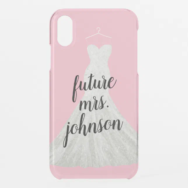 Future Mrs. Bride Wedding Dress | Pink Uncommon iPhone Case | Zazzle