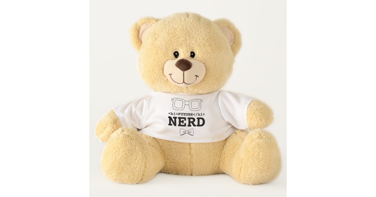 Future Nerd Clipart Nerd Glasses Clipart Design Teddy Bear | Zazzle