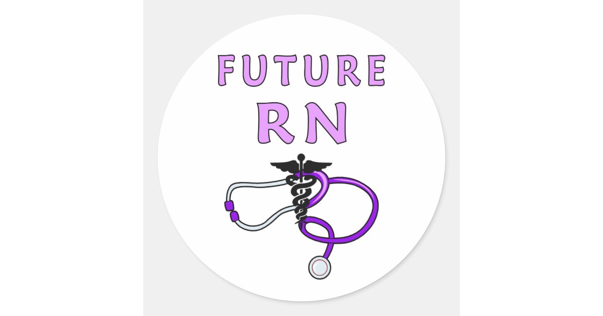 Future Nurse RN Medical Classic Round Sticker | Zazzle