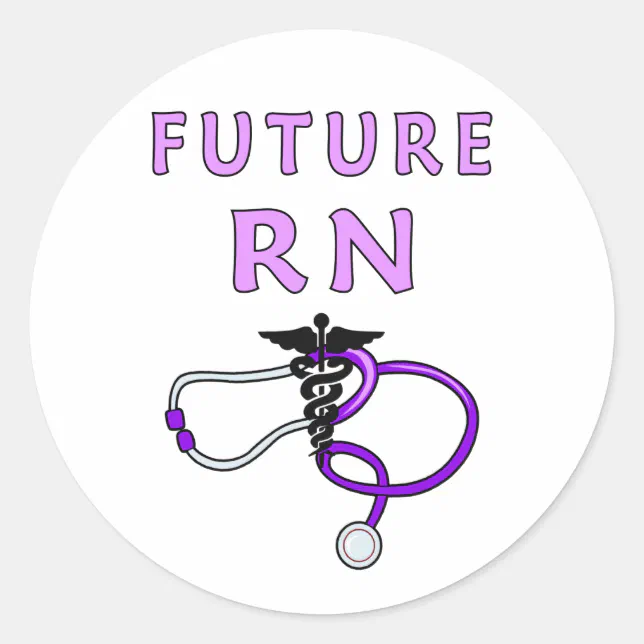 Future Nurse RN Medical Classic Round Sticker | Zazzle