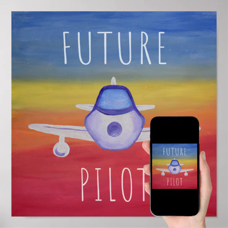 Future Pilot Airplanr Postef Poster | Zazzle