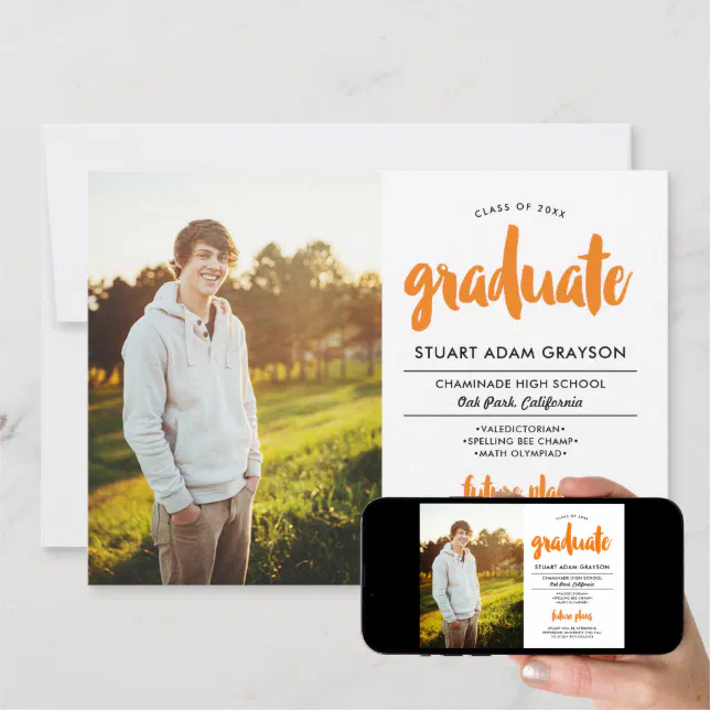 Future Plans 2 Photo Graduation Invitation | Zazzle