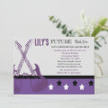 Future Rocker Baby Shower Purple Invitation | Zazzle
