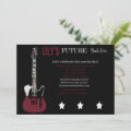Future Rocker Baby Shower Red Invitation | Zazzle