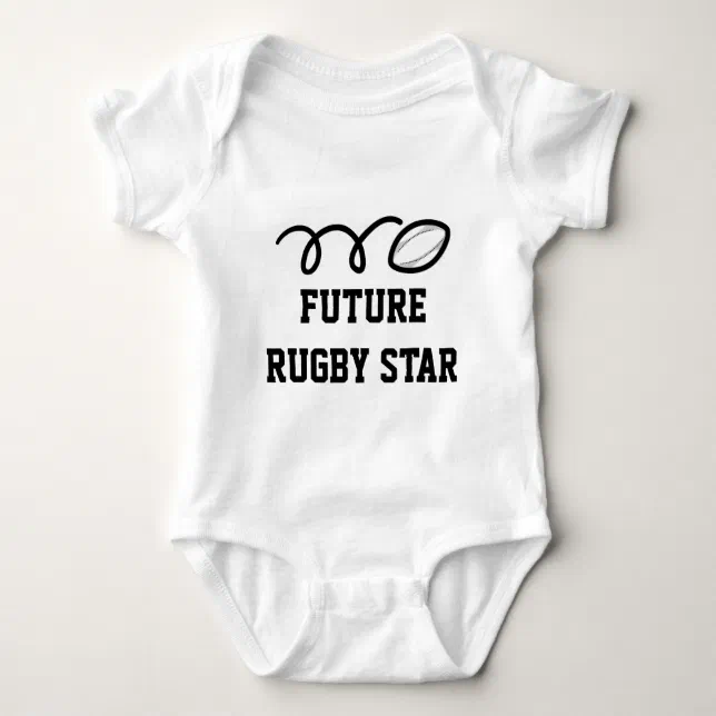 Future rugby star | Cute baby clothing Baby Bodysuit | Zazzle