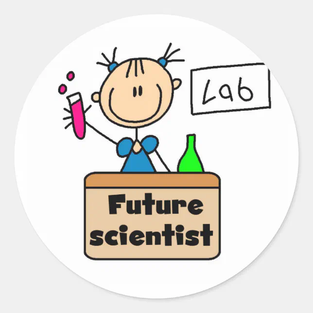 Future Scientist Classic Round Sticker | Zazzle