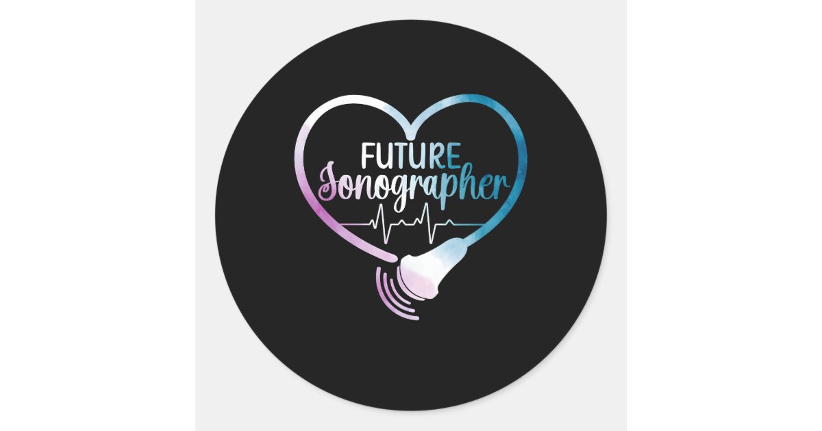 Future Sonographer To Be Sonography Student Classic Round Sticker | Zazzle
