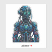 Future Tech Mechanical Cyborg Robot Sticker | Zazzle