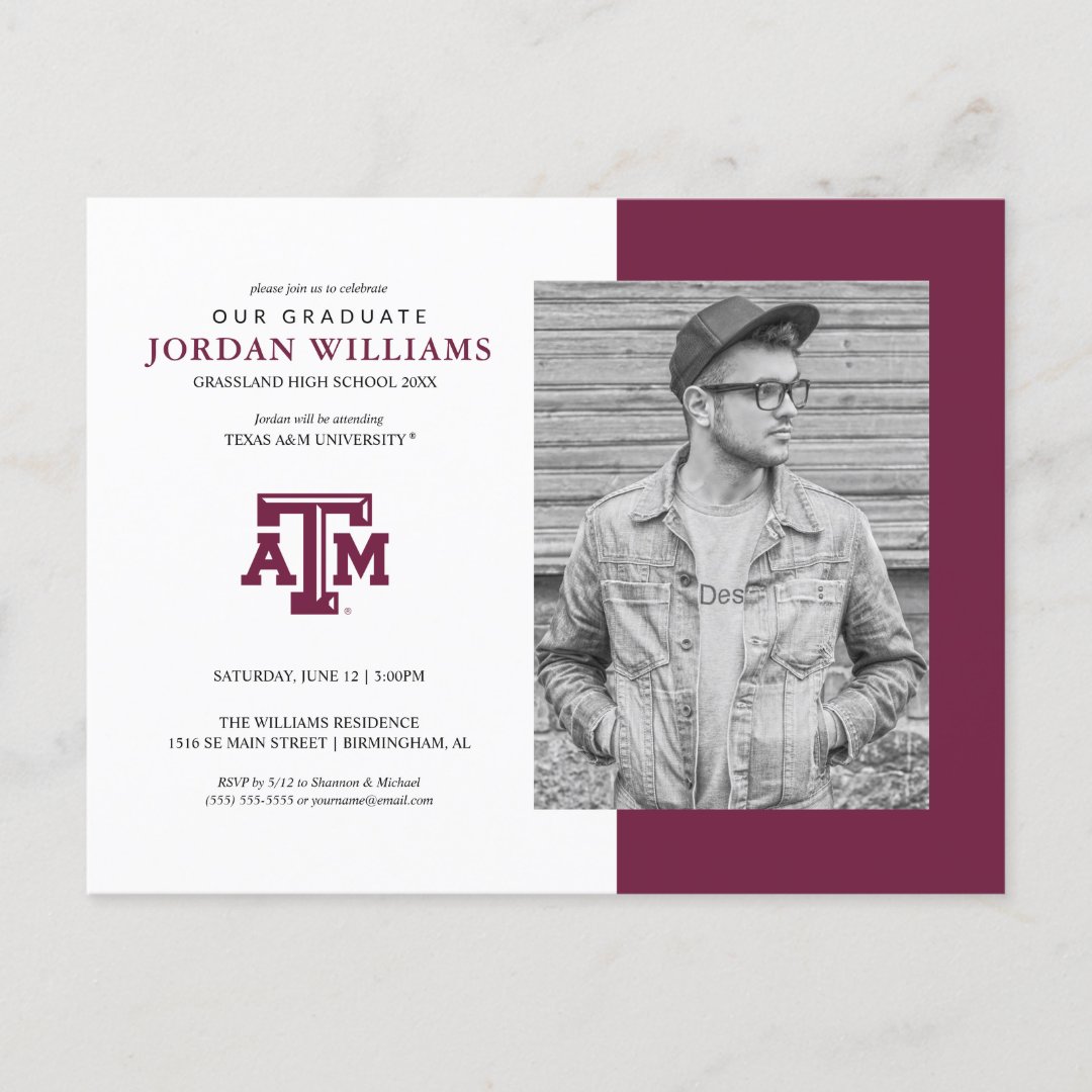 Future Texas A&M Graduate Announcement Postcard | Zazzle