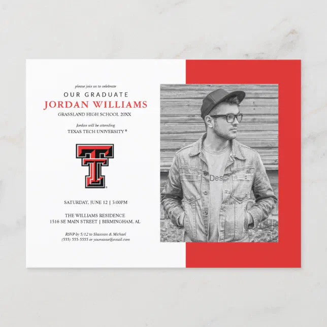 Future Texas Tech Graduate Announcement Postcard | Zazzle