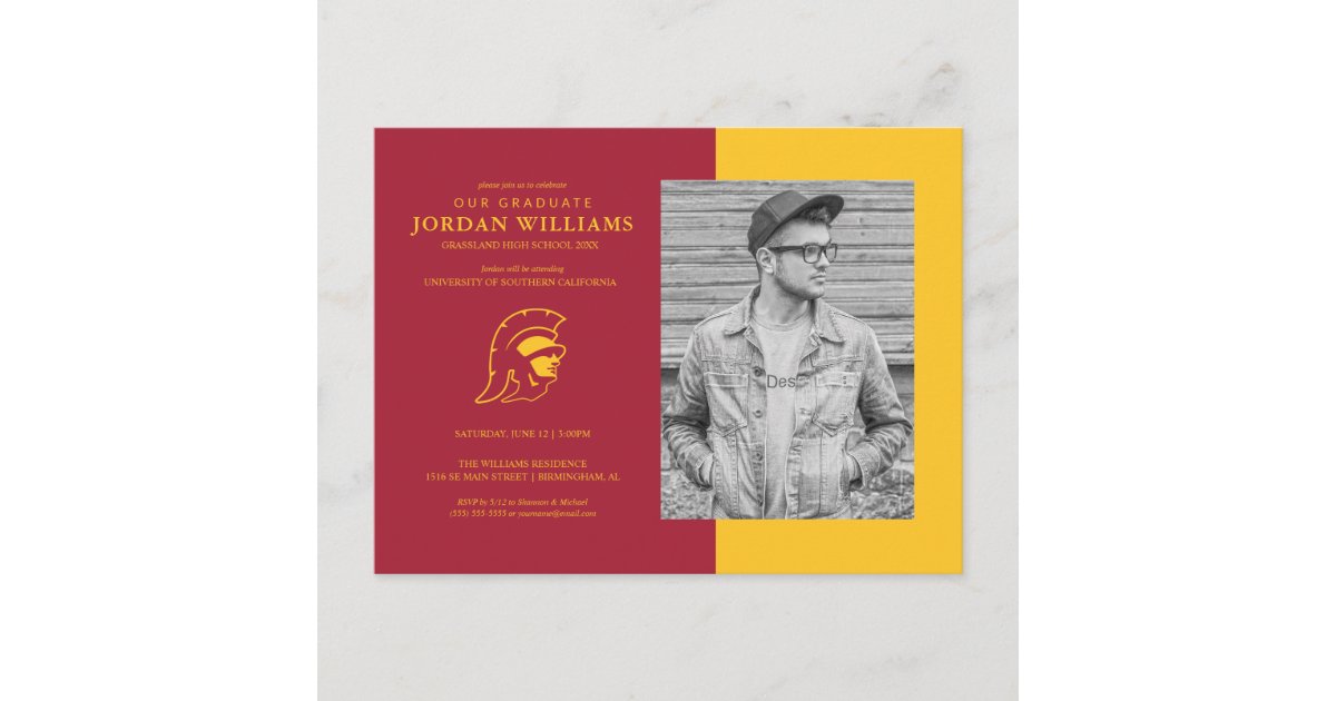 Future USC Graduate Announcement Postcard | Zazzle