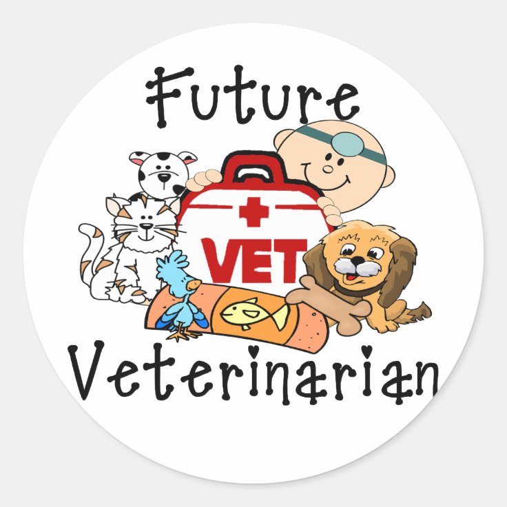 Future Veterinarian Classic Round Sticker | Zazzle