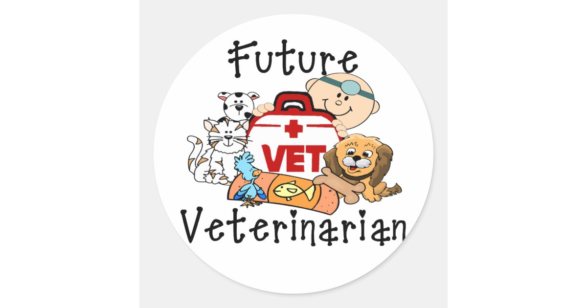 Future Veterinarian Classic Round Sticker | Zazzle