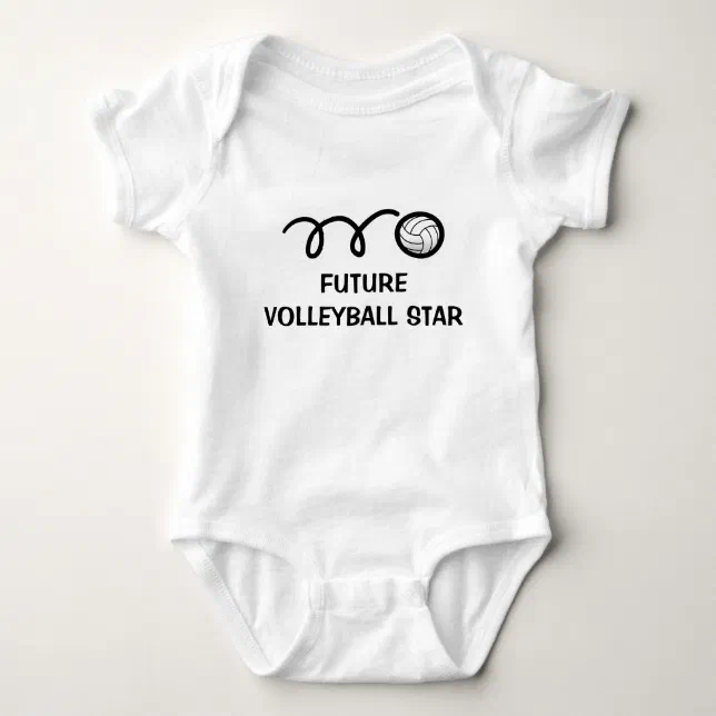 Future volleyball player | Cute baby clothing Baby Bodysuit | Zazzle