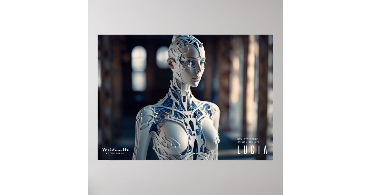Futuristic cyborg poster | Zazzle