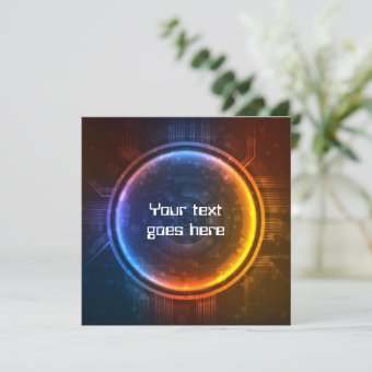 Futuristic design invitation | Zazzle