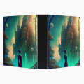 Futuristic Fantasy Castle Landscape 3 Ring Binder | Zazzle