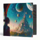 Futuristic Fantasy Castle Landscape 3 Ring Binder | Zazzle