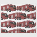 Futuristic Fire Truck Wrapping Paper | Zazzle