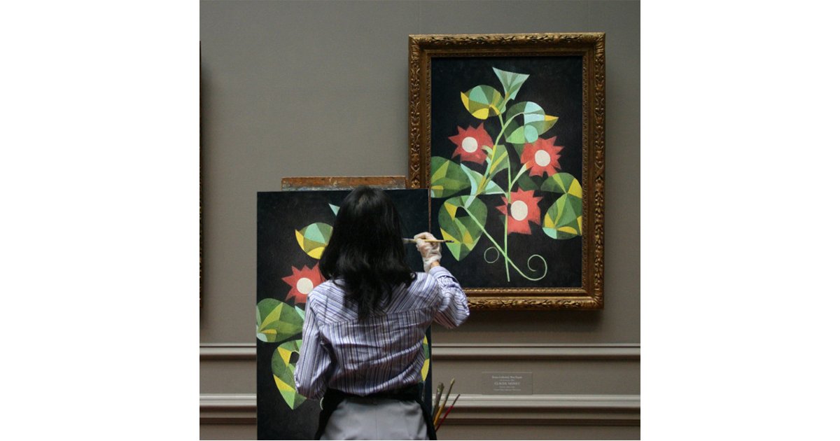 Futuristic Floral Morning Glory Abstract Art Canvas Print | Zazzle