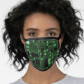 Futuristic Neon Green Circuit Board | Custom Face Mask | Zazzle