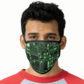 Futuristic Neon Green Circuit Board | Custom Face Mask | Zazzle