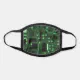 Futuristic Neon Green Circuit Board | Custom Face Mask | Zazzle
