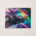 Futuristic Sci-Fi Astronaut Warriors Cats Jigsaw Puzzle | Zazzle