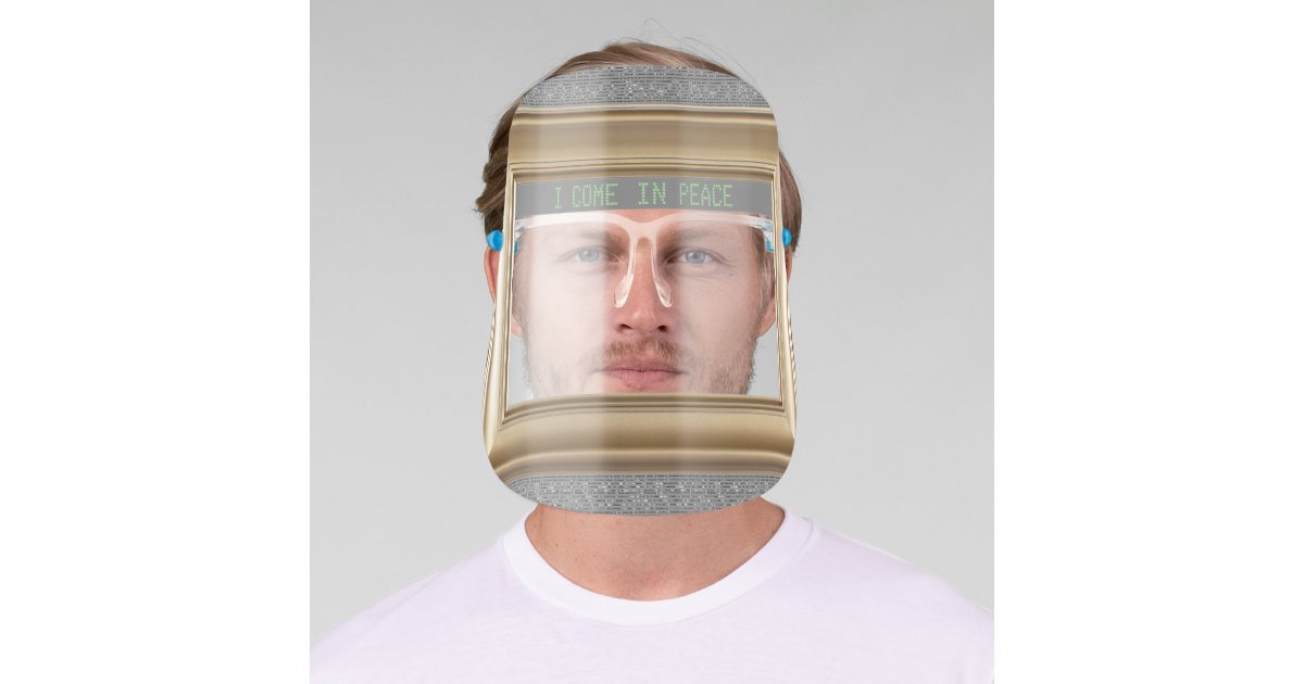 Futuristic Space Alien Helmet Mask I Come in Peace | Zazzle