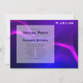Futuristic Virtual Birthday Party Invitation | Zazzle
