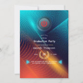 Futuristic Virtual Graduation Party Invitation | Zazzle