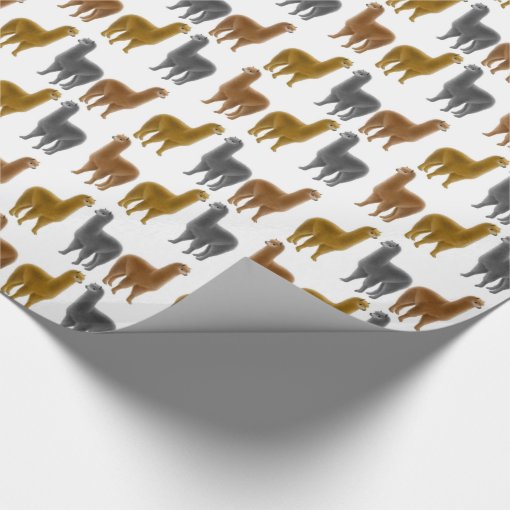 Fuzzy Alpacas Wrapping Paper | Zazzle