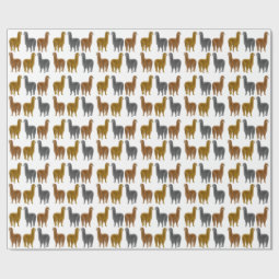 Fuzzy Alpacas Wrapping Paper | Zazzle