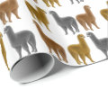 Fuzzy Alpacas Wrapping Paper | Zazzle